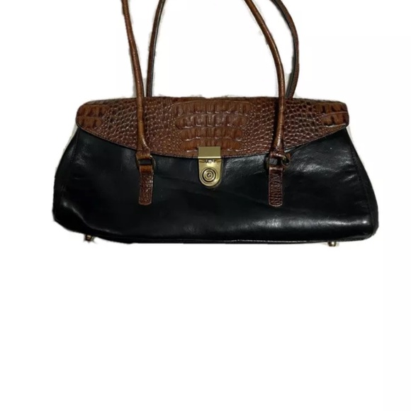Brahmin | Bags | Brahmin Vintage Croc Embossed Leather Satchelhandbag ...
